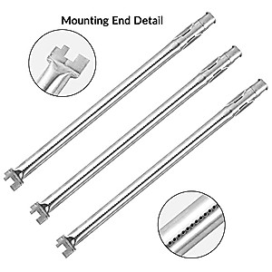 SHINESTAR 62752 Grill Burner Replacement for Weber Genesis E-310, Genesis 300 Series (with Front Control), Durable Stainless Steel, 19.5-Inch Long