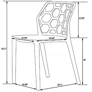 LeisureMod Dynamic Modern Dining Chair, Clear