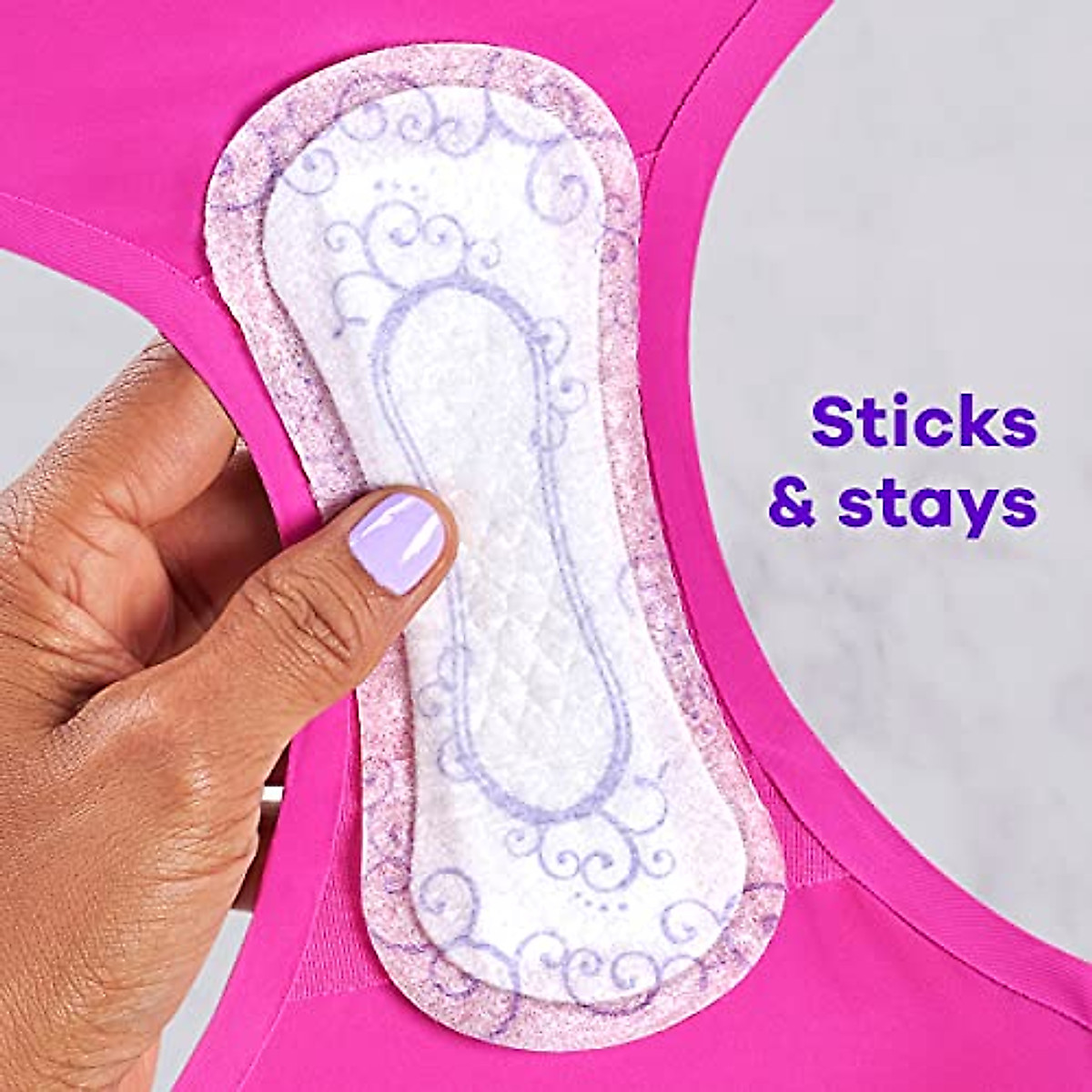 Always Radiant Daily Liners Regular Absorbency Unscented, Up to 100% Odor-free, 96 Count