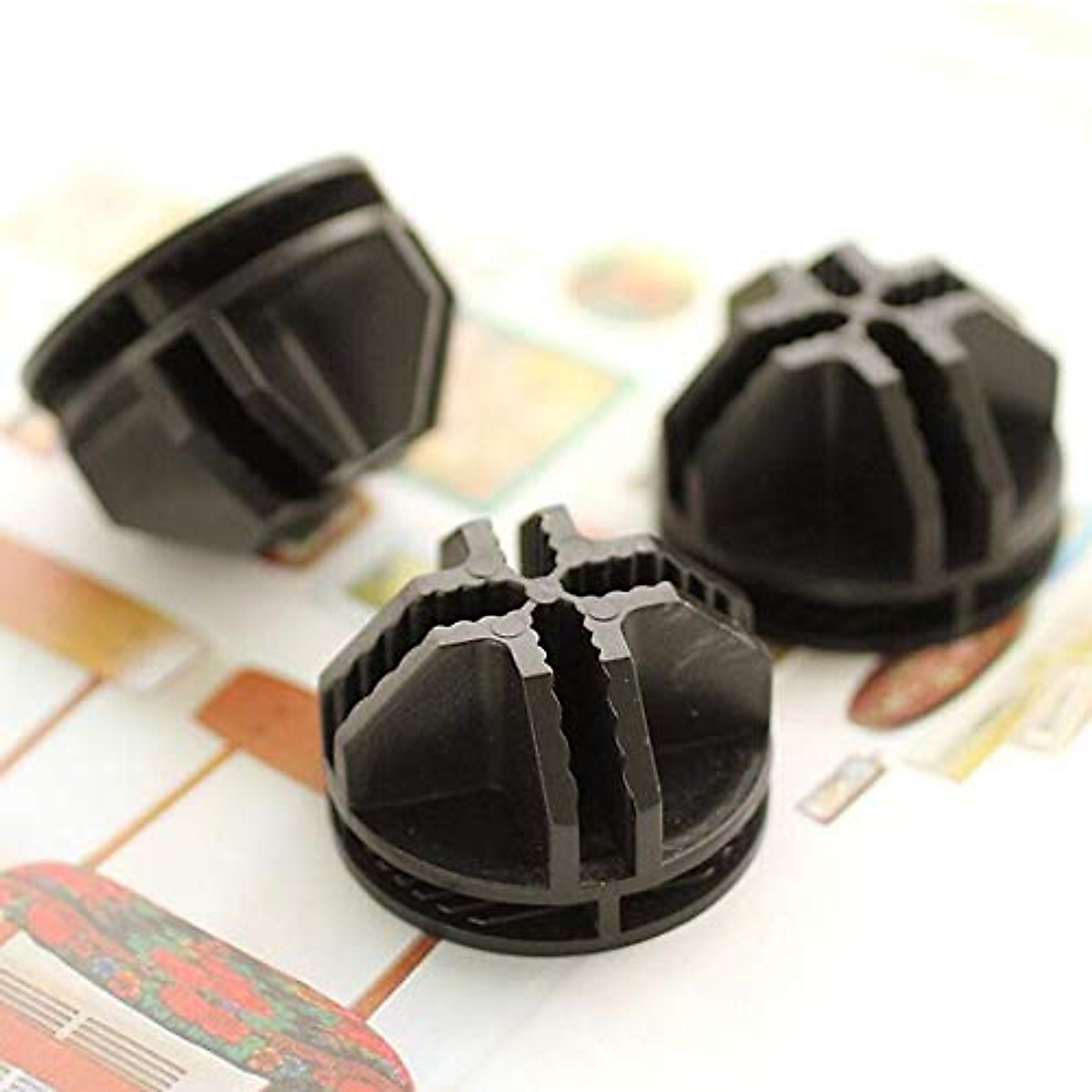 QUUPY 12Pcs Black Plastic Wire Cube Connectors Wire Grid Cube Organizer Connector for Modular Closet Storage Organizer Wire Shelving