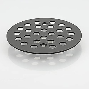 Holge 4-1/4 Inch Screw-in Round Shower Drain Cover Replacement Floor Drainer Grate with Screws Matte Black