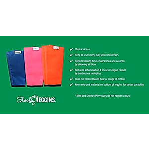 SHOOFLY Horse Leggins, Patented Loose Fitting Boots, Breathable Plastic Mesh (Orange/Yearling)