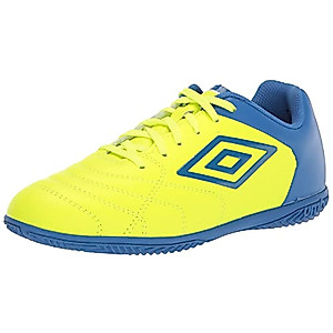 Umbro Men's Classico XI IC Indoor Soccer Shoe, Yellow/Blue, 9