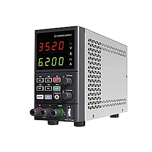 DC Power Supply, 35V 6A Adjustable DC Power Supply Digital LED Lab Bench Voltage Regulator Stabilizer Switching Power Supply,Electroplating DIY