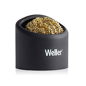 Weller Soldering Brass Sponge Tip Cleaner with Silicone Holder - WLACCBSH-02