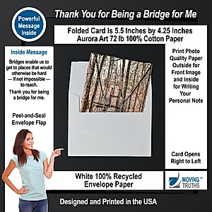 Moving Truths Thank You for Being a Bridge for Me Thank You Card | Teacher Thank You Card | Coach Thank You Card | Mentor Thank You Card | Counselor Thank You Card (4.25 x 5.5 Inches)