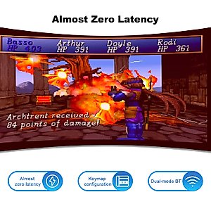 BITFUNX RetroScaler SEGA Saturn Wireless Controller Adapter - Supports SEGA Saturn Game Console, Compatible with PS3/PS4/PS5, Xbox One S, Series X/S, Switch Pro Bluetooth Controllers