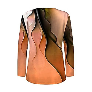 Gneric Womens Fall Clothes Long Sleeve V-Neck Sweatshirts Botton Printed Tops Womens Tops Long Sleeve Long Sleeve Shirt Women Fall Tops Womens Long Sleeve Tops Casual Long Sleeve Shirt