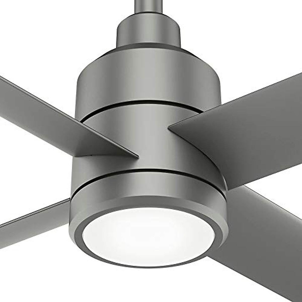 Hunter Trak Indoor / Outdoor Ceiling Fan with LED Light and Wall Control, 60", Silver
