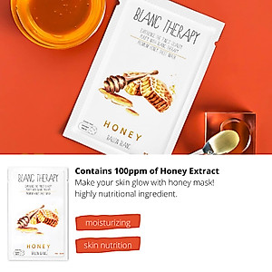 BALLONBLANC | Blanc Therapy Premium Sheet Masks | Relaxing Spa Self Care Gifts | Moisturizing Aloe and Vitamin, Skin Nutritional Korean Facial Masks for All Skin Types | 6 Masks