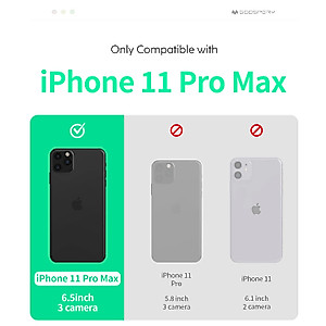 GOOSPERY iPhone 11 Pro Max Wallet Case with Card Holder, Easy Magnetic Door Closure Protective Dual Layer Bumper Sturdy Phone Back Cover (Lilac Purple)