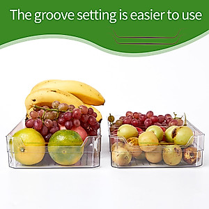 Sorgion Plastic Pantry Organizers and Storage with Removable Dividers Fridge and Refrigerator Organizers and Storage Bins for Kitchen, Living Room, Sink, and Cabinets (6 Pack)