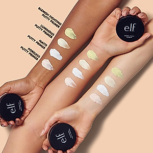 e.l.f. Poreless Putty Primer, Minimizes Pores & Preps Skin, Creates a Flawless Base, For All Skin Types, 0.74 Oz (21g)