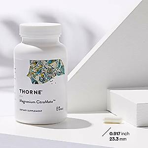 Thorne Magnesium CitraMate - Magnesium Supplement with Citrate-Malate - Support Heart, Skeletal Muscles, Cardiac, Lung Function, and Bone Density - Gluten-Free, Dairy-Free, Soy-Free - 90 Capsules