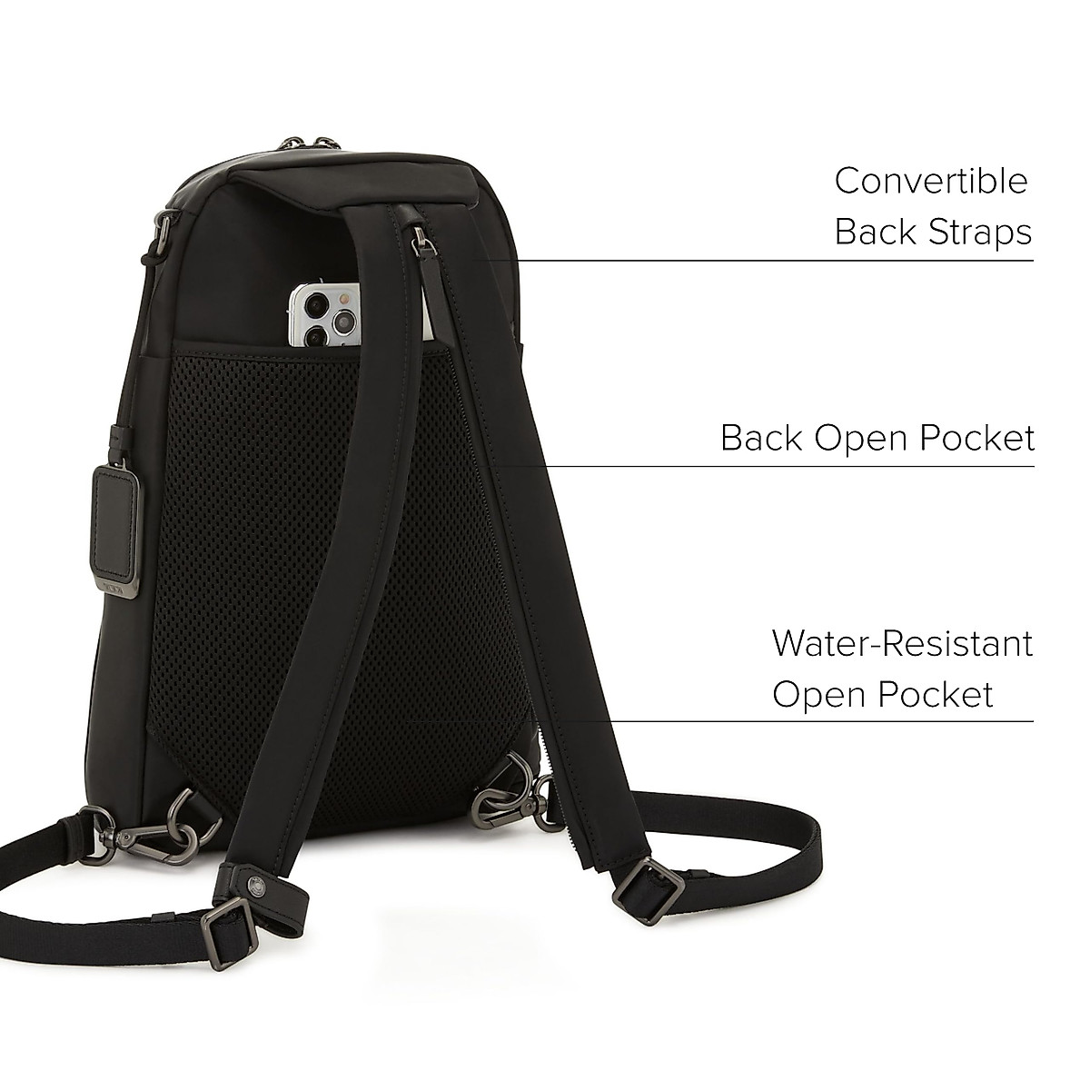 TUMI Voyageur Kileen Convertible Sling - Black/Gunmetal