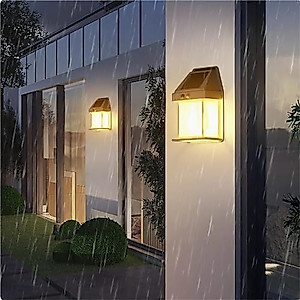 Tzou Modern Style Led Wall Lights with 5.5V 1.43W Solar Panel 3 Lighting Modes Outdoor Waterproof PIR Motion Sensor Solar Powered Wall Light Fixtures White