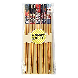 Happy Sales Fortune Cat Maneki Neko Wood Chopsticks Natural #7148