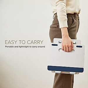 POUT - Eyes 3 Lift — Ergonomic Laptop Stand for Desk, Adjustable Height 2" to 20" — Laptop Riser Portable Laptop Stand for Laptop — Standing Desk Converter for MacBook 10"-17" Laptops (Gray)