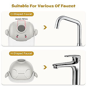 Maliton Faucet Extender for Toddlers, Sink Extender for Kids Hand Washing, Suitable for Bathroom, Kitchen, Bathtub Sink, Fits Most Faucets (2 Pack, Grey)