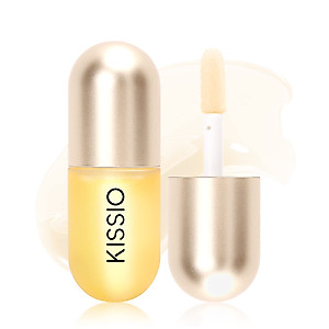 KISSIO Lip Plumper,Day Lip Plumper,Lip Enhancer,Plant Extracts Plumping Lip Serum,Lip Plumping Balm,Moisturizing Clear Lip Gloss for Fuller Lips and Hydrated Beauty Lips 5.5ml (06 Clear)