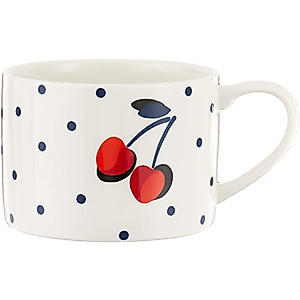 Kate Spade Vintage Cherry Dot Weekend Mug, 0.75 LB, Red
