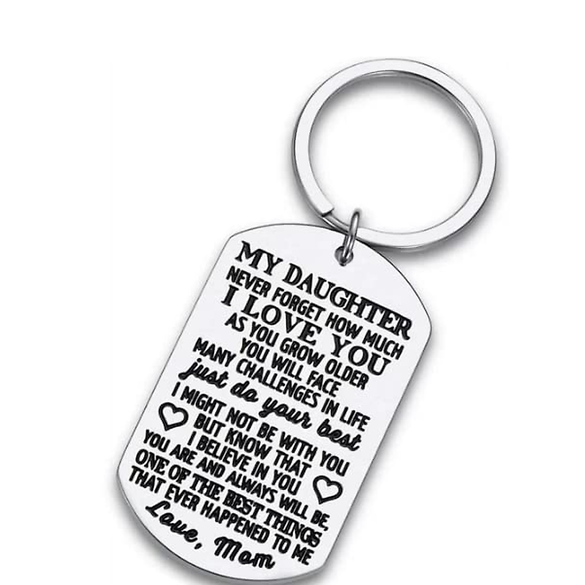 Gifts For Daughter From Mom Dad Father Inspirational Stocking Stuffers For Her From Teen Adult Key (Silver, One Size)