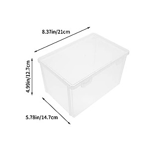 UPKOCH Clear Bread Container Case: Fresh Keeping Toast Box Transparent Buns Baguettes Storage Organizer Multi-function Refrigerator Pastry Cake Holder