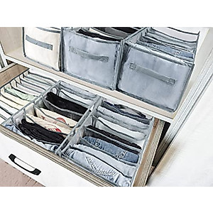 KIKILIE 6 Pack Closet Organizers for Clothing,Foldable Wardrobe Clothes Organizer Underwear Drawer Dividers for Folded Clothes