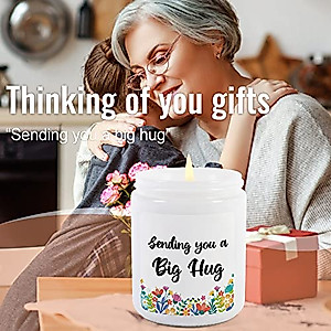 Lavender Scented Candles - Sending You a Big Hug - Birthday Christmas Gift for Women,Friends,her - Inspirational Gifts Thinking You Gifts Friendship Presents for Female Sister Coworker