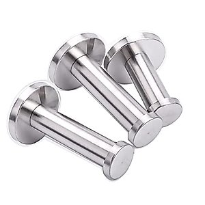 Robe Towel Hook,Stainless Steel Modern Coat Hook, Utility Shower Towel Hanger for Bathroom Kitchen Home Storage, Bath Towel Hooks, Coat Hanger - 3 Pack