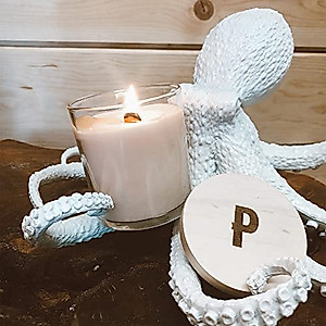 PIRETTE Candle - Summer Scent, Hand Poured, Soy Candle, Wood Wick, Crackling Candle in Gift Box for Home and Office, 45 Hours (8 oz)