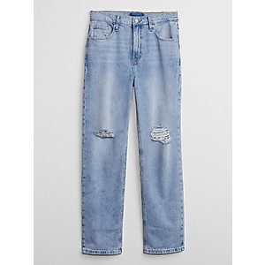 GAP Womens High Rise Loose Jeans Light Wash Christy 32 Reg