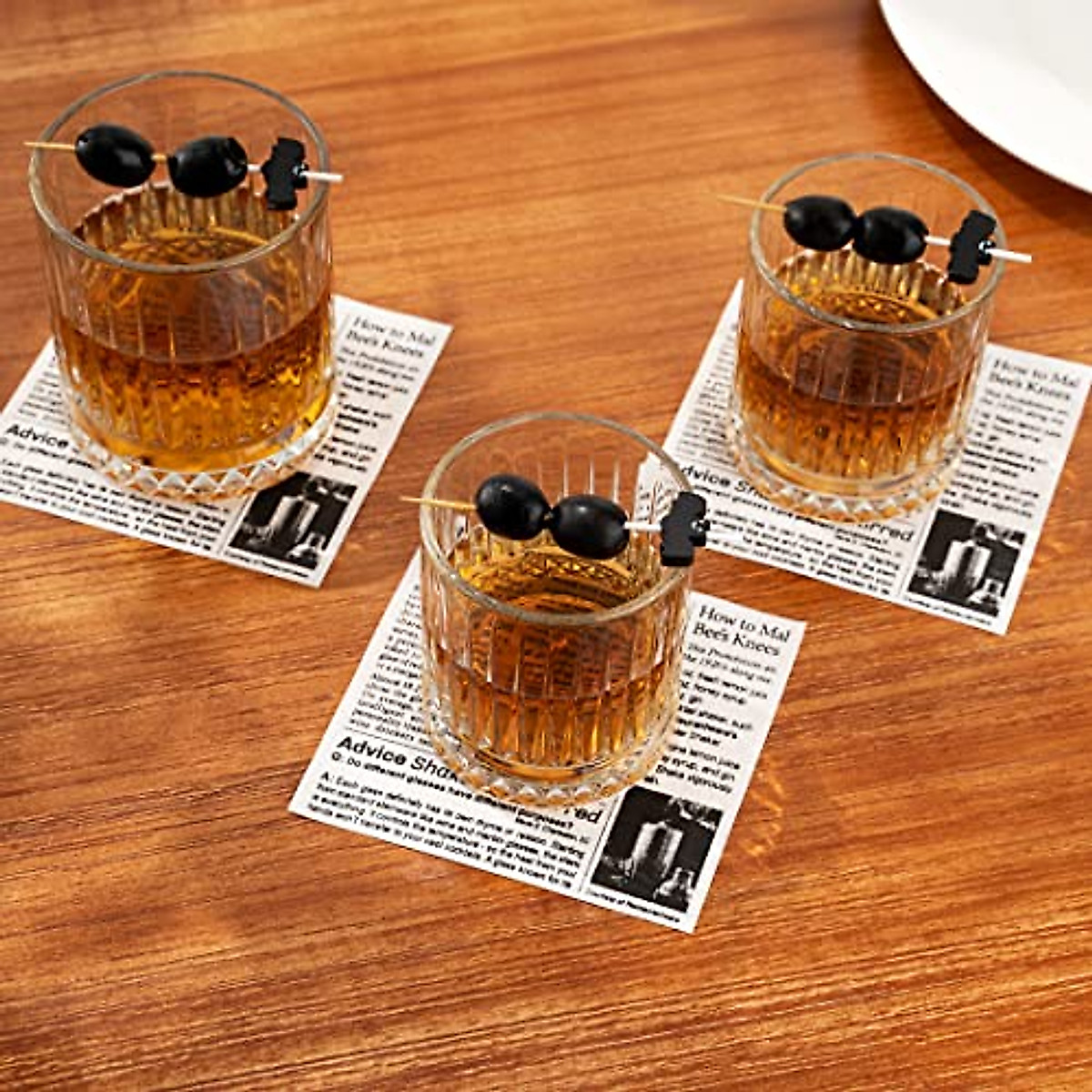 Restaurantware Elysia 7 Ounce Whiskey Glasses 6 Cut Rocks Glasses - Lead-Free Weighted Base Clear Glass Tumblers Dishwasher-Safe For Scotch Bourbon And Cocktails