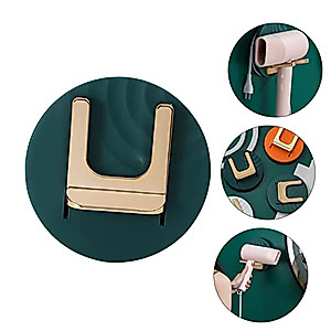 Angoily 2pcs Hair Dryer Holder Hair Dryer Wall Mount Hairdryer Holder Broom Wall Mount Holder Hair Blow Dryer Rack Hair Care Tools Holder Wall Hair Styling Tool Holder Toilet Accessory