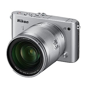 Nikon 1 J3 & 10 fold Zoom kit The Interchangeable Lens 1 NIKKOR Virtual Reality 10-100mm f / 4-5.6" Sets. Silver Japan Model