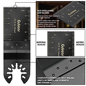 50PCS Universal Oscillating Tool Oscillating Saw Blades, Include 5PCS Titanium Oscillating Multitool Blades for Metal and Hard Material, Quick Release Multi Tool Blades Fits Most Models The Market