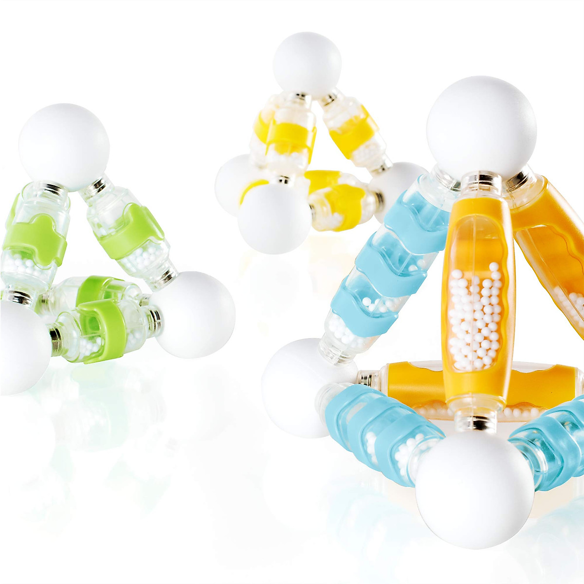 Guidecraft Grippies Shakers - 30 Piece Magnetic Building Set, Sensory Exploration STEM Learning & Educational Toys for Toddlers