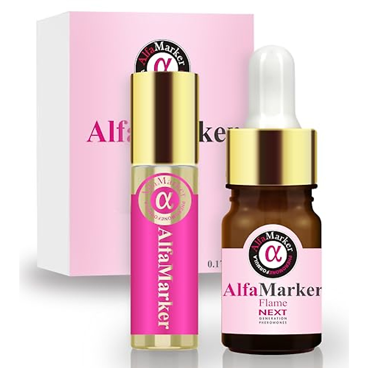 ALFAMARKER Flame Pheromone Perfume Oil for Women - (5ml rollon+5ml dropper) - Long-Lasting Fragrance