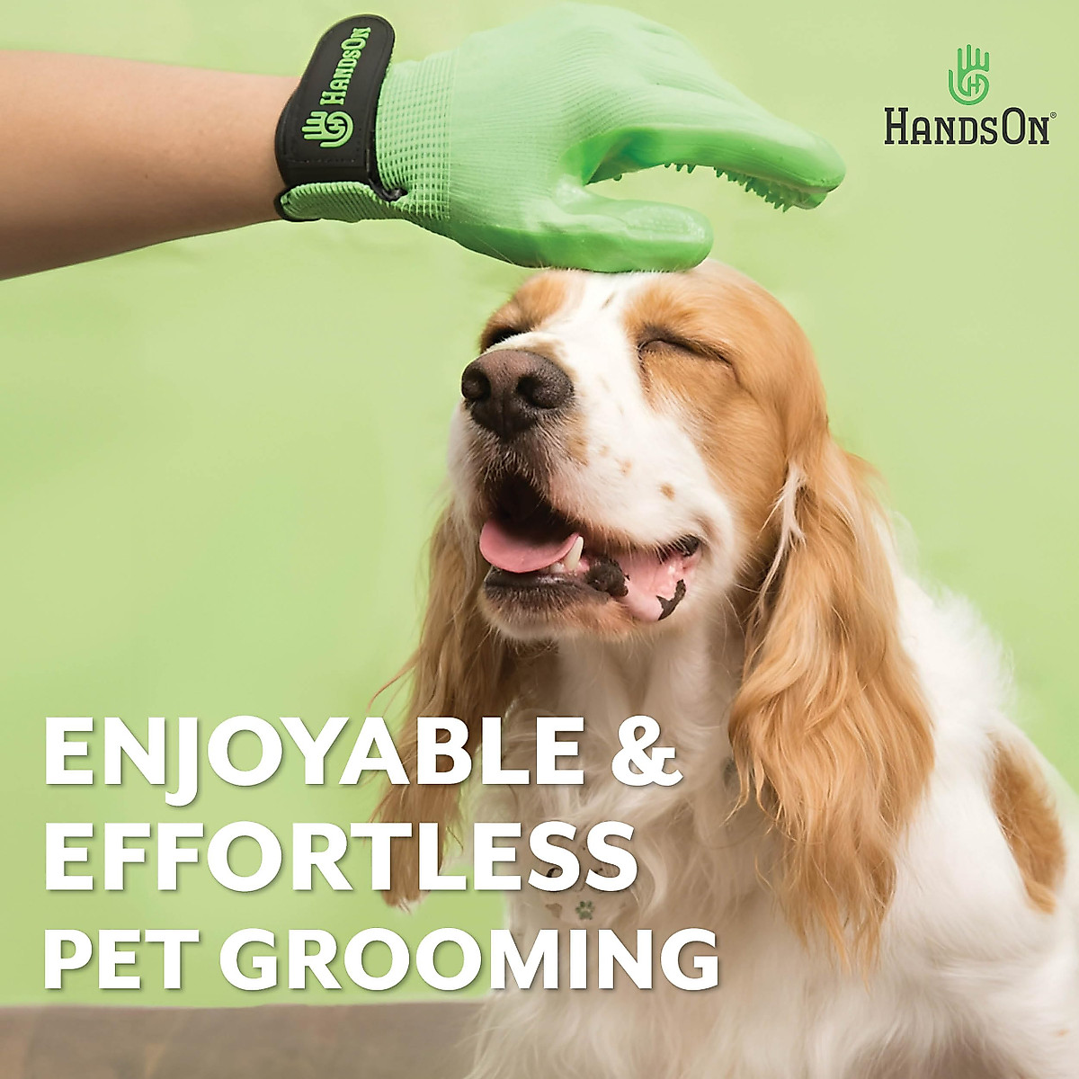 H HANDSON Pet Grooming Gloves - Patented #1 Ranked, Award Winning Shedding, Bathing, & Hair Remover Gloves - Gentle Brush for Cats, Dogs, and Horses (Grey, Small)