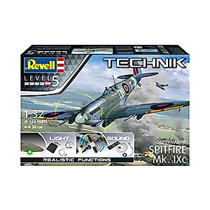 Revell RV00457 Supermarine Spitfire Mk.IXc-Technik Model Kit with Electronics, Unpainted