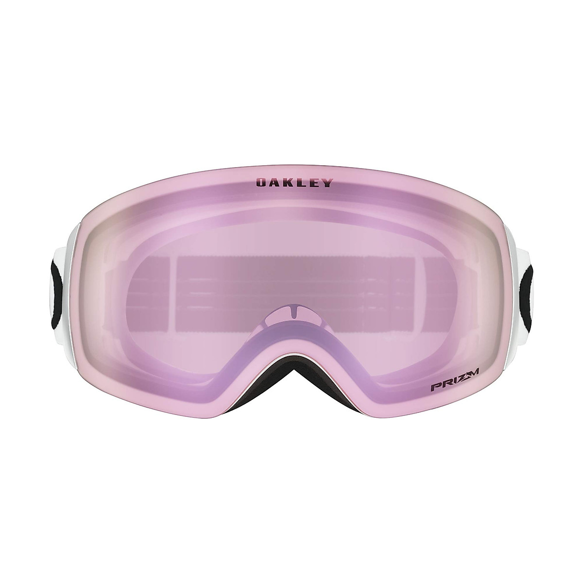 Oakley Flight Deck XM Snow Goggle (Matte White Frame/Prizm HI Pink Iridium Lens) with Large Goggle Soft Case