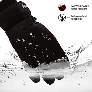 Koxly Winter Gloves Waterproof Windproof 3M Insulated Gloves 3 Fingers Dual-Layer Touchscreen Gloves for Men and Women