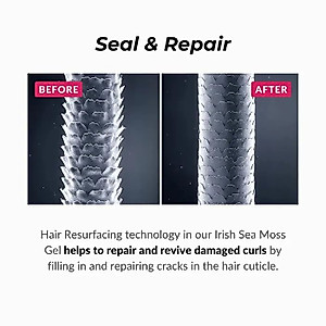 Love Ur Curls - LUS Irish Sea Moss Hair Gel, Medium Hold Hair Styling Curling Gel for Defined Curly Hair, Waves & Coils, Vegan, Cruelty Free, 236mL