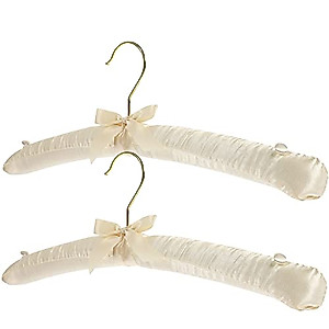 Garneck 10pcs Hanger Bridal Coats with Shoulder Costume for Coat Heavy Bridesmaid Shop Dress Pant Non- Bump Slip Satin Non- Slip Sponged No Skirt Covers Canvas Anti Silk