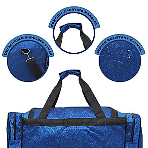 NGIL Canvas 23" inch Duffle Bag (Royal Blue Glitter)