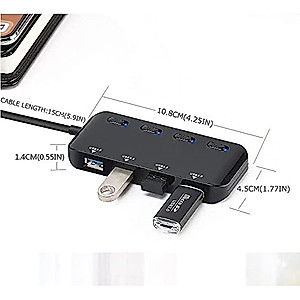 WJCCY USB3.1 Hub HD+USB Adapter 3-in-1 Multi-Functional Laptop Splitter Converter Dock