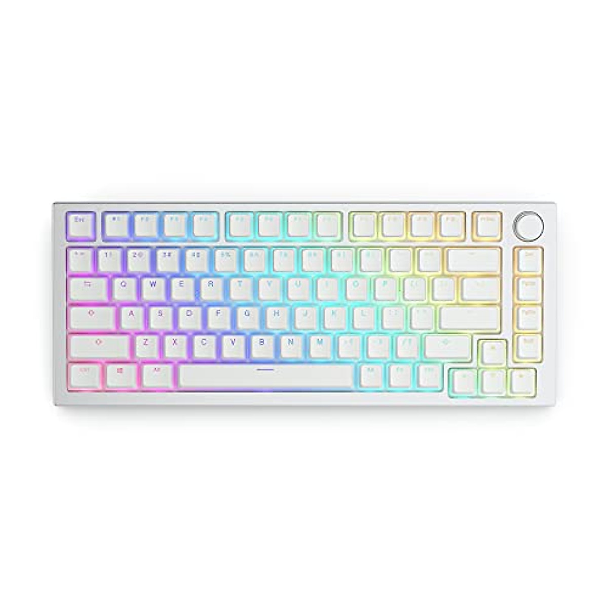 Glorious Aura V2 (White) - PBT Pudding Keycaps for Mechanical Keyboards - ANSI (US), ISO Compatible - Supports Full Size, TKL, 75%, 60% Layouts