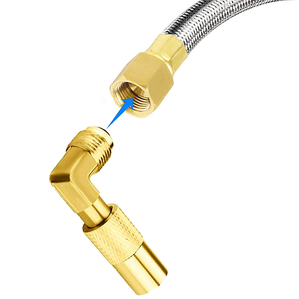 MOFLAME 6FT Stainless Braided Propane Hose and Blackstone Grill Regulator Adapter for Blackstone 17inch and 22inch Table Top Griddle Connect to 5-20Lb Propane Tank