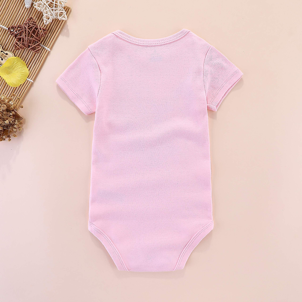 Newborn Infant Baby Bodysuit Mommy is My Valentine/Daddy's Little Valentine Romper Outfit Cute Cotton Jumpsuit Clothes (Daddy's Little Valentine-Gold Heart, 0-3 Months)
