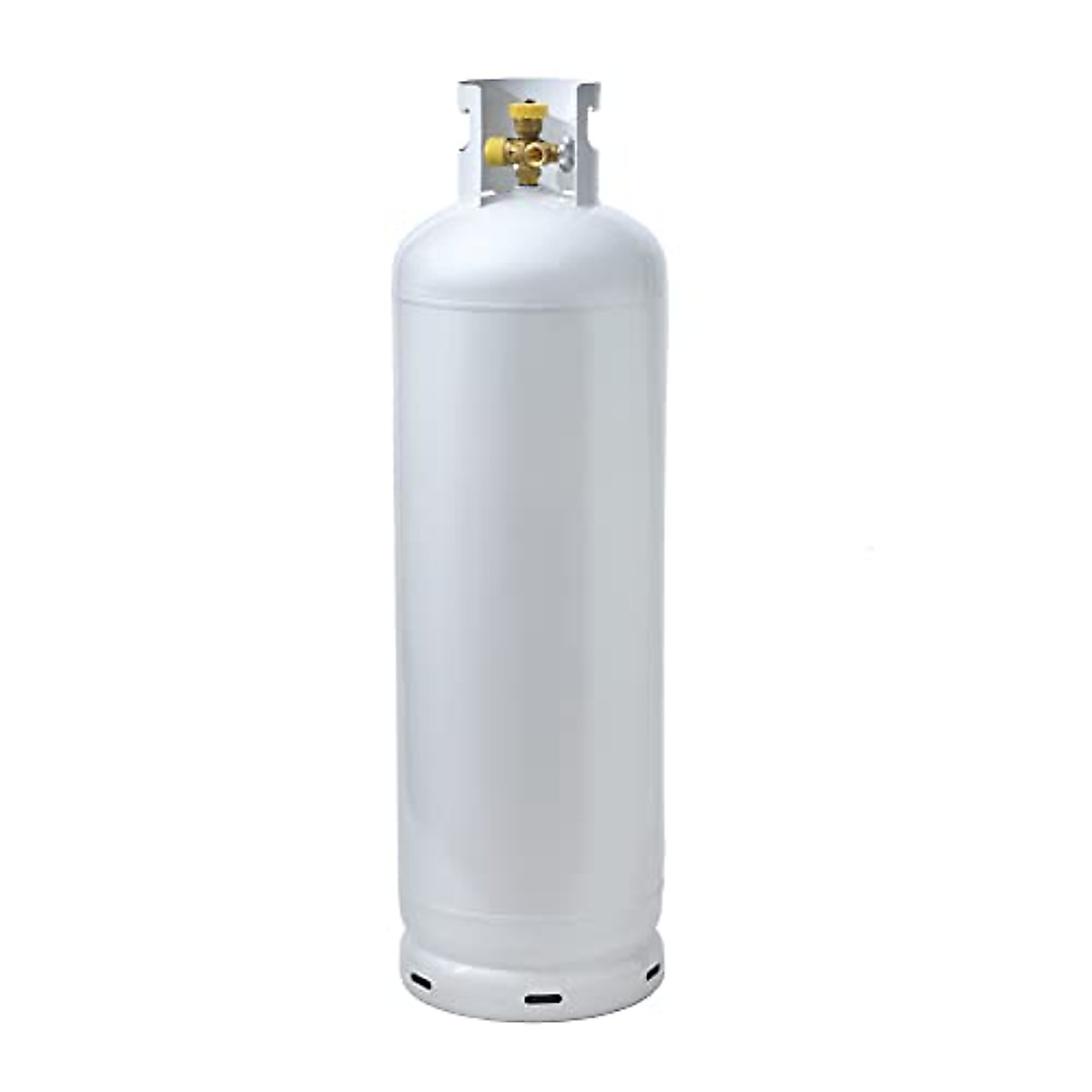 Flame King YSN100MLT-1 100LB Multi-Valve Propane Tank with High Capacity Filler, White